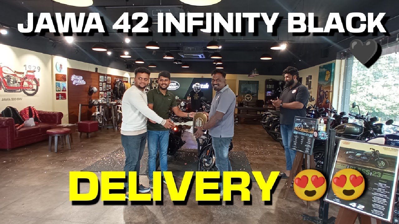 TAKING DELIVERY OF TWO JAWA 42 INFINITY BLACK 🖤. #jawa42 #jawa42bs6 # ...