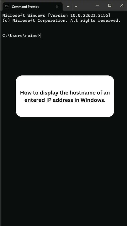 How to display the hostname of an entered IP address #windows #shorts #viral #cyberware # ...