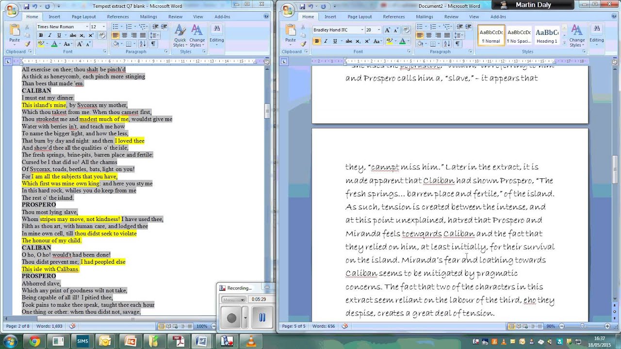 3. IGCSE ENGLISH LIT. 'The Tempest' Extract Question (Step 4ii) - YouTube