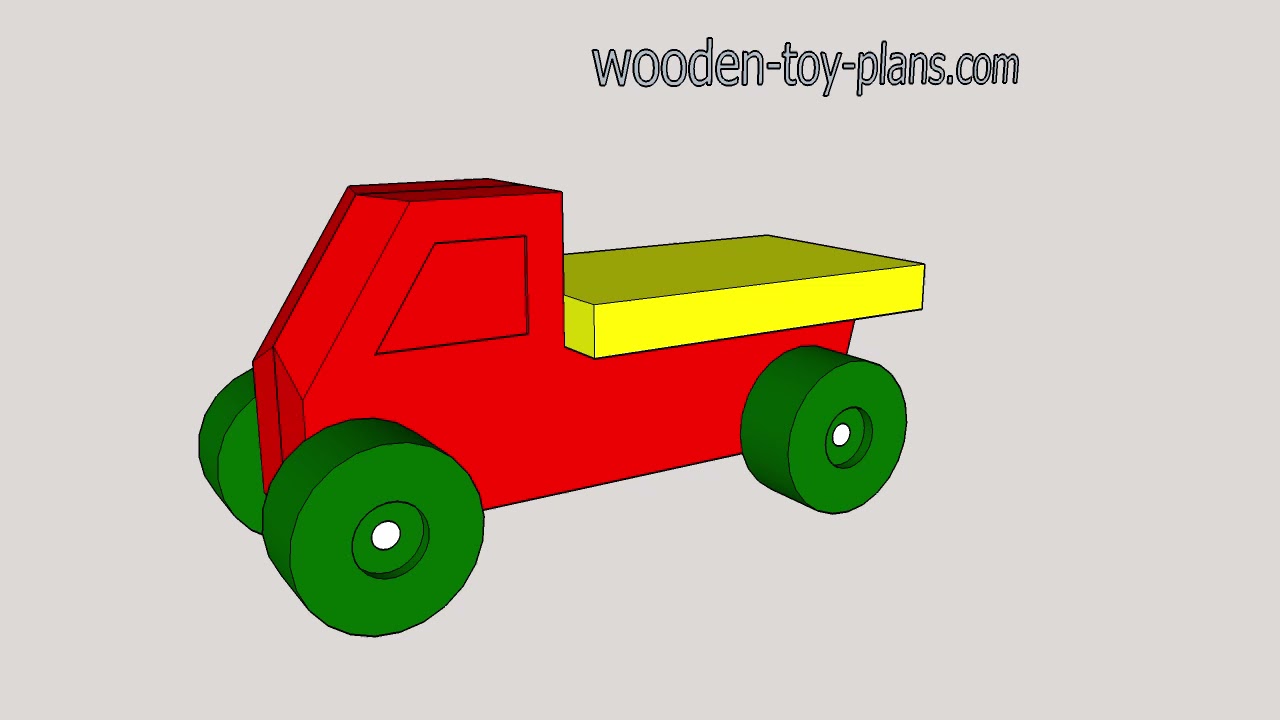 Free Wooden Toy Truck Plans - YouTube