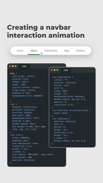 Animation Navbar #html #css #navbar #animation #javascript #webdevelopment #webdevelop # ...