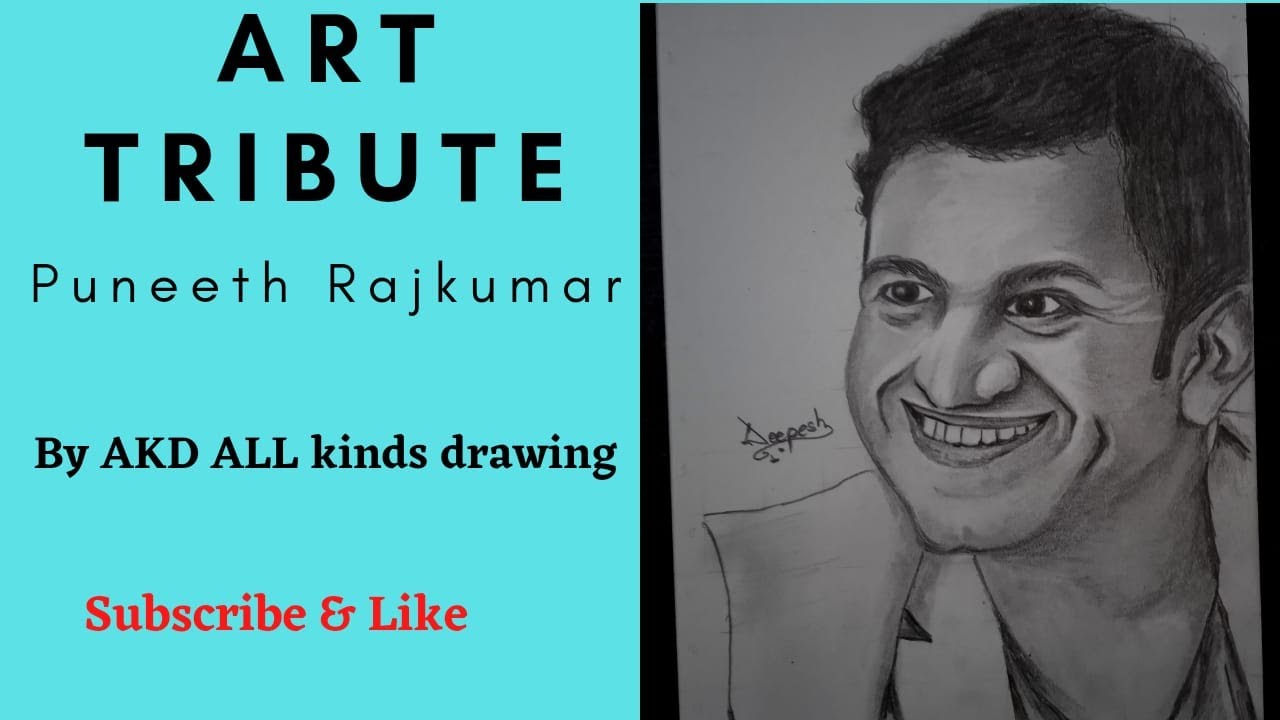 Art Tribute to Puneeth Rajkumar | Puneeth Rajkumar pencil sketch | Appu ...