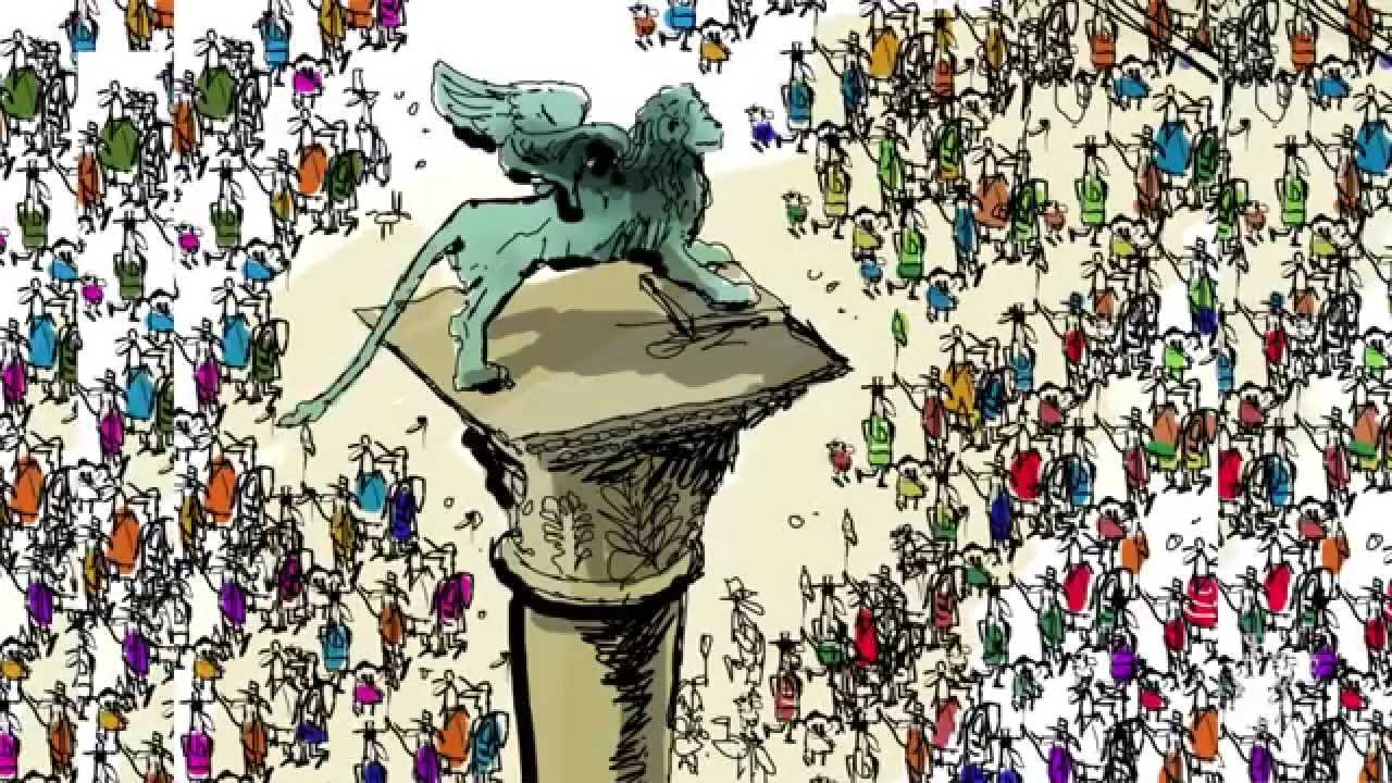 Brian Gable sketches his way through Venice, a city with more tourists ...