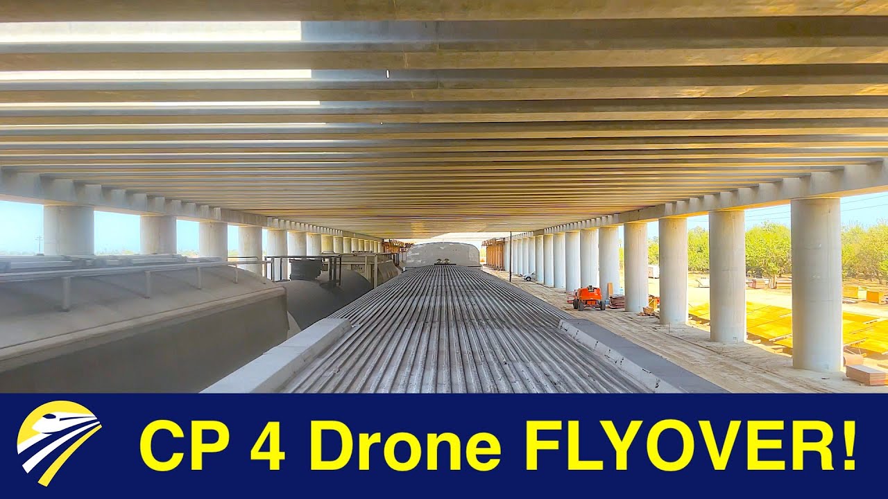 California HSR Construction Package 4 Drone Flyover! - YouTube