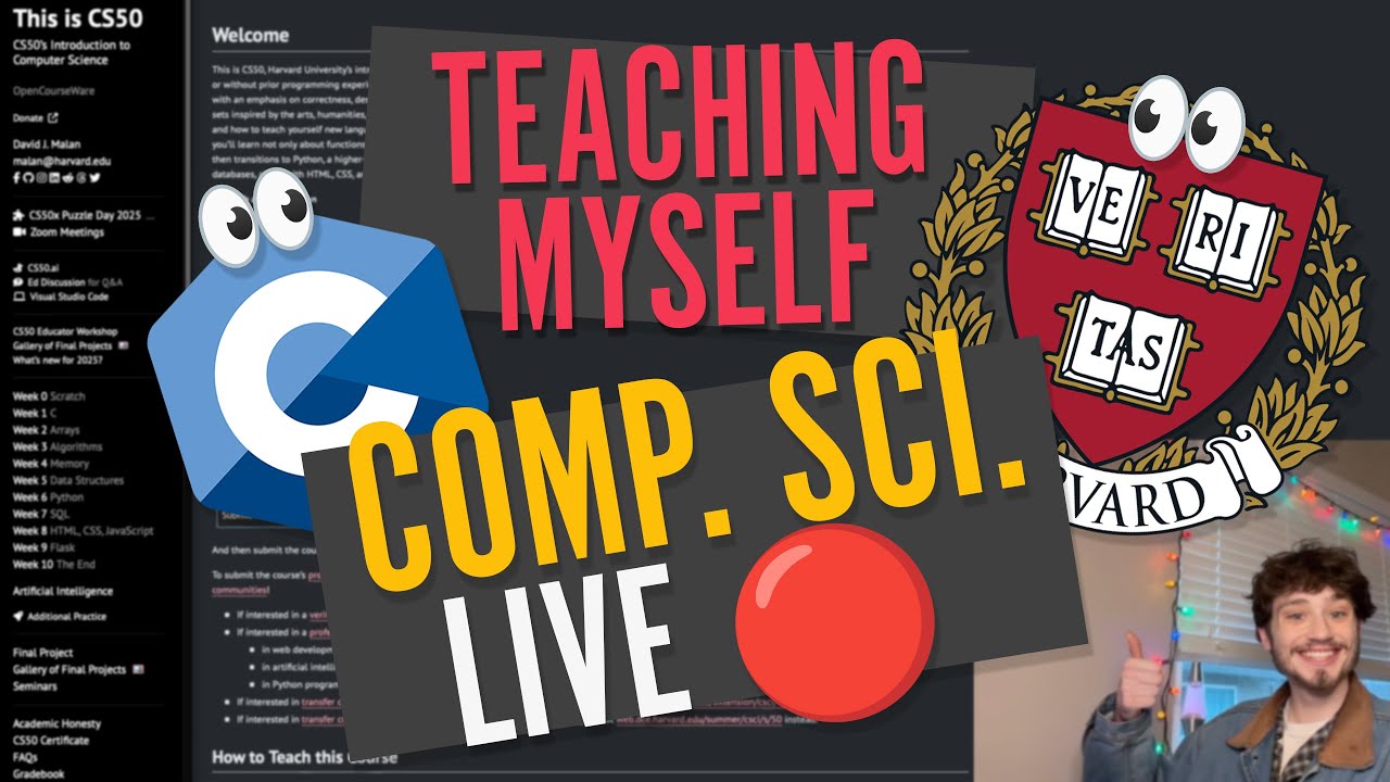 Teaching Myself Computer Science Live 🔴 Harvard Cs50x 2025 Week 2 01 11 2025 Youtube 1038