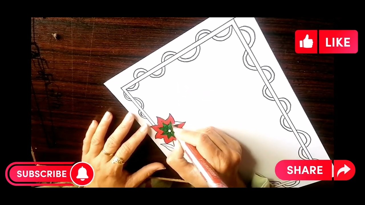easy and simple project border design as art and drawing 🙄 - YouTube
