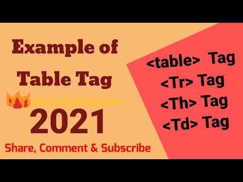 How to create table tag in HTML 2021💥 || how to use TR tag, TD tag and TH tag in html 2021👀 ...