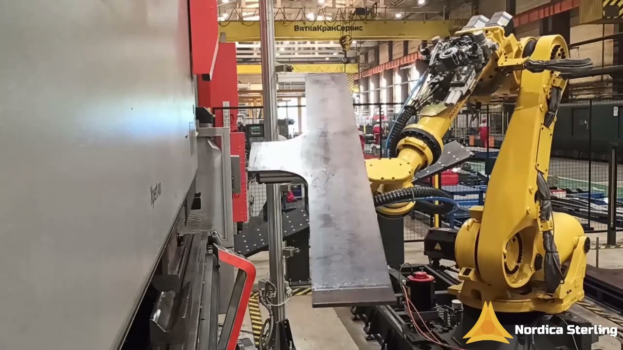 Robot for bending machine - YouTube