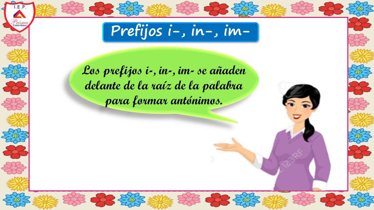 Cuarto Grado - Tema 34 - Razonamiento Verbal - Prefijo di, dis, in,im,i ...