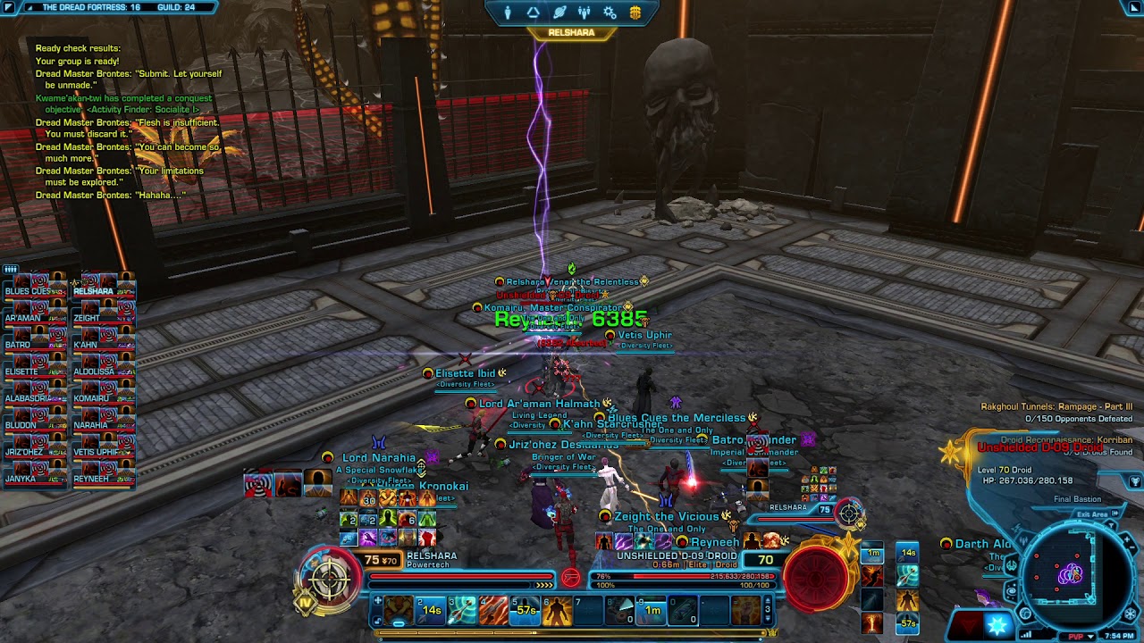 [Diversity Fleet - "Kaas"] SWTOR - Dread Fortress - 16m SM - Brontes ...