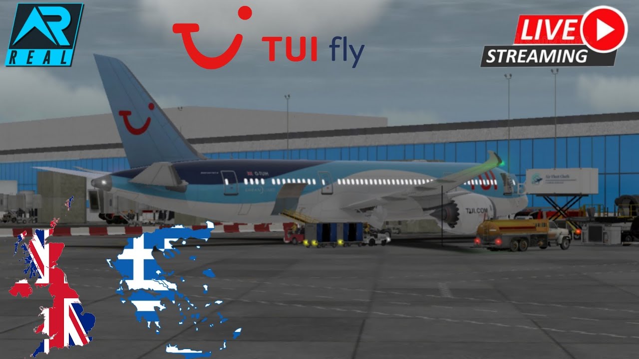 🔴 Real Flight Simulator - TUI Fly B787-8 | Manchester (MAN) - Rhodes ...