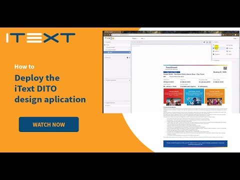 How to deploy the iText DITO Editor - YouTube
