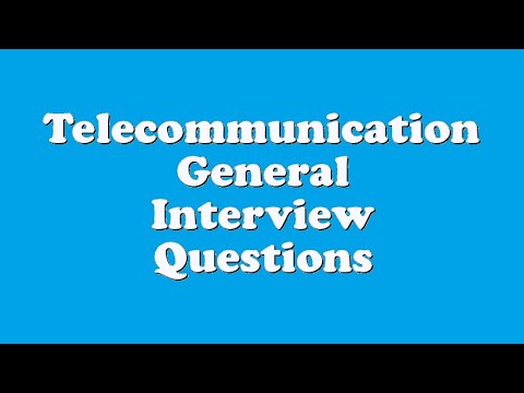 Telecommunication General Interview Questions - YouTube