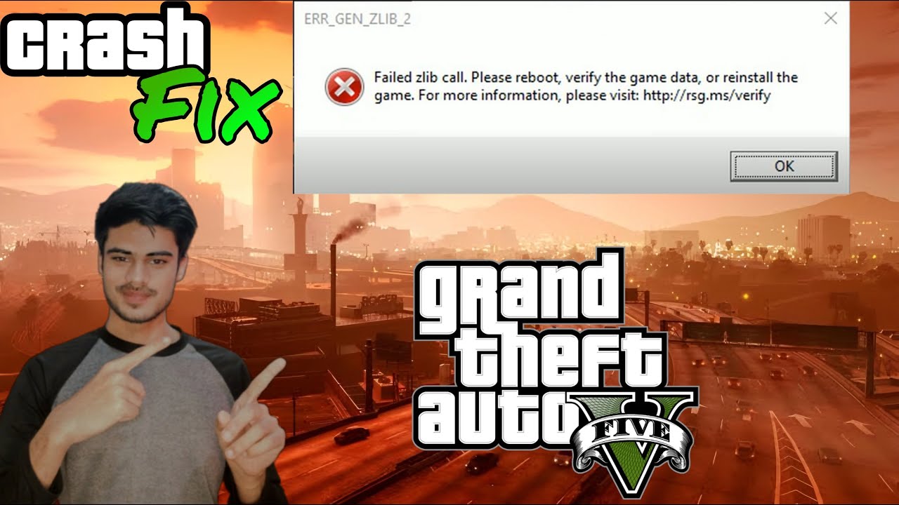 How to fix GTA 5 black screen ||GTA 5 failed zlip call ||GTA 5 black ...
