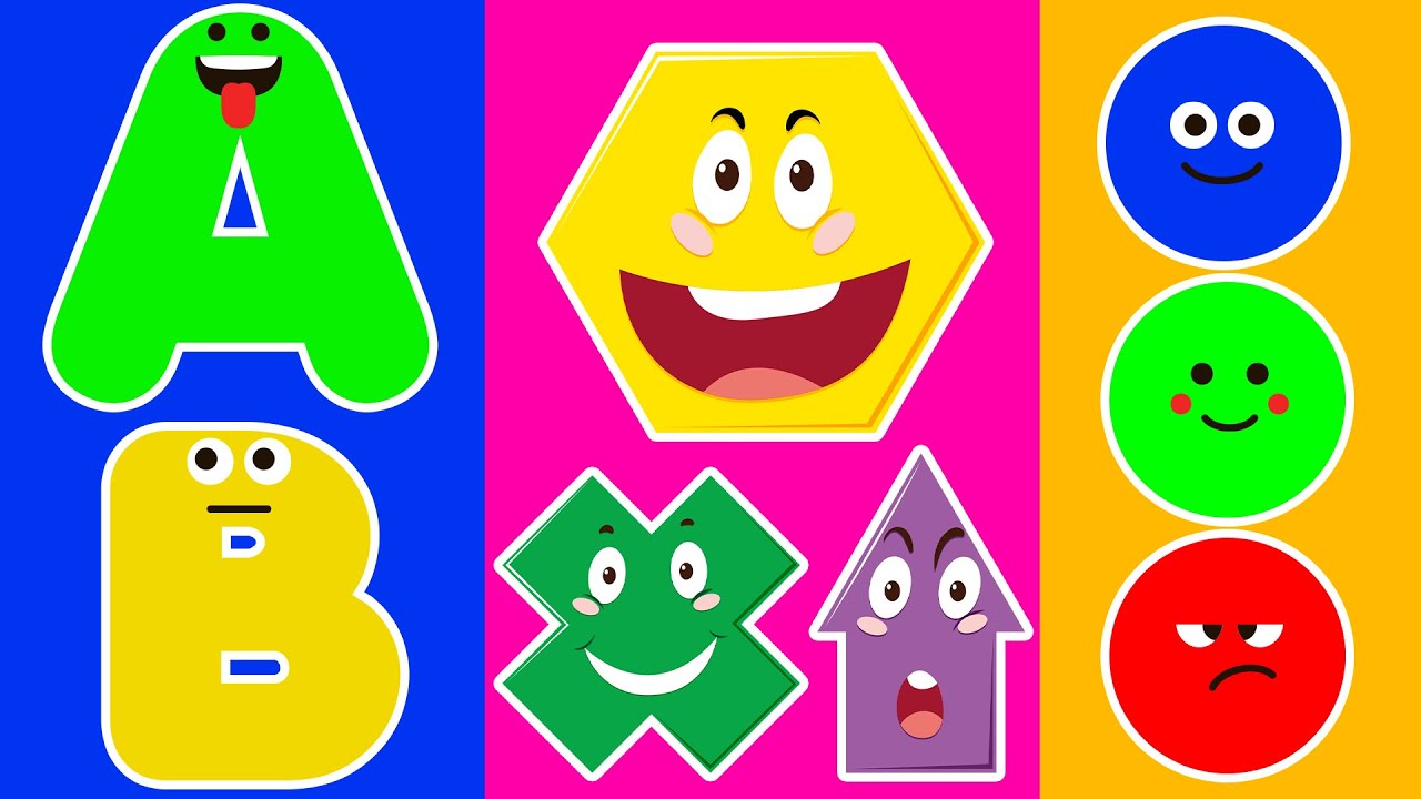 ABC Phonics Song, Shapes and Colors | English Alphabet | ABC Song ...