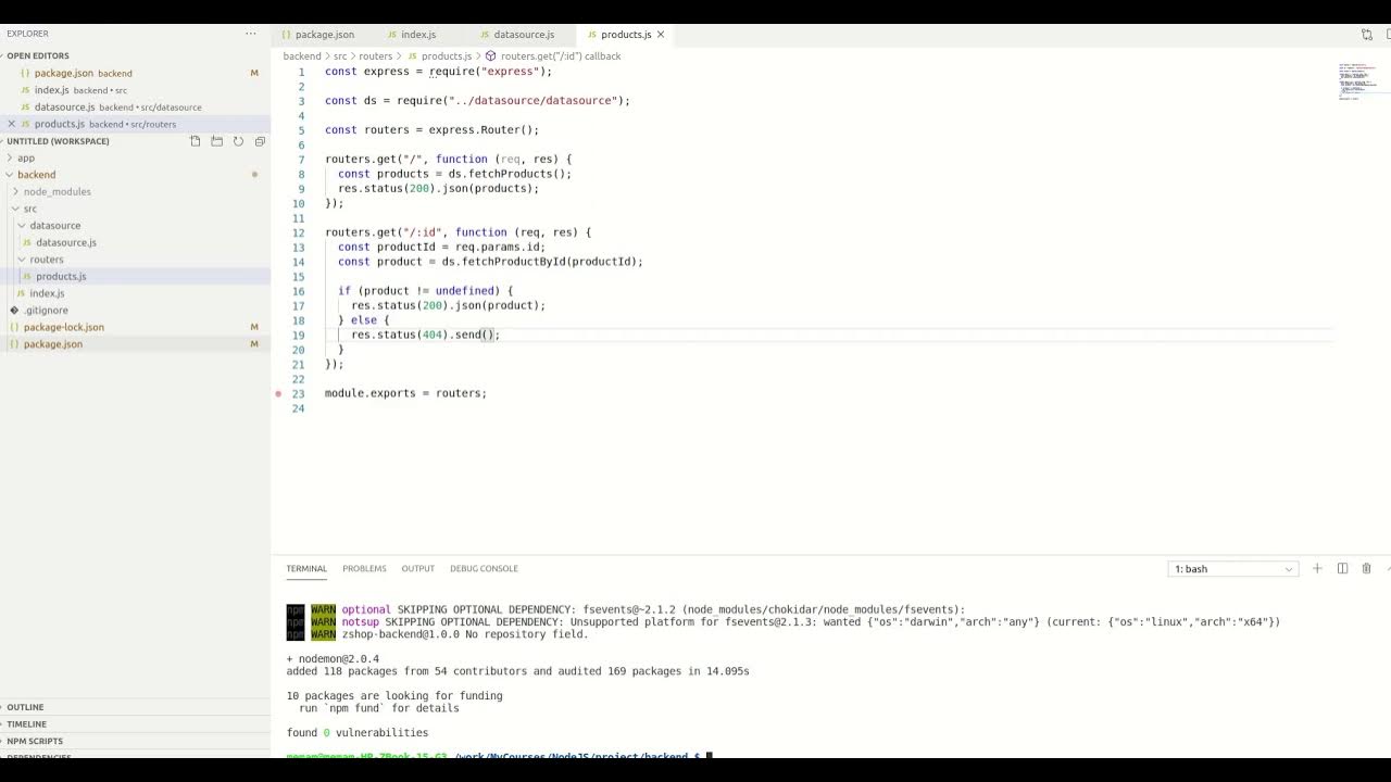 REST API NodeJS & Flutter 03 12 Auto Restart App Server Nodemon - YouTube