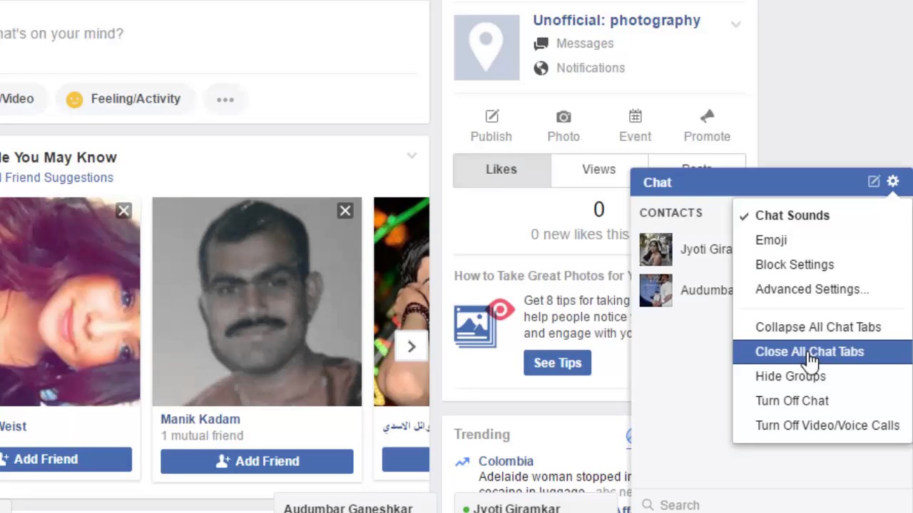 Facebook chatting tutorial - YouTube