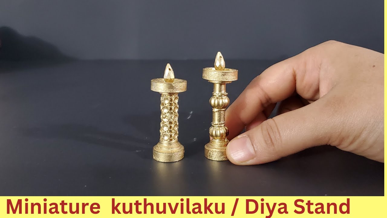 Miniature Kuthu vilakku / Diya Stand | Simple and Quick | Mini Vilakku ...