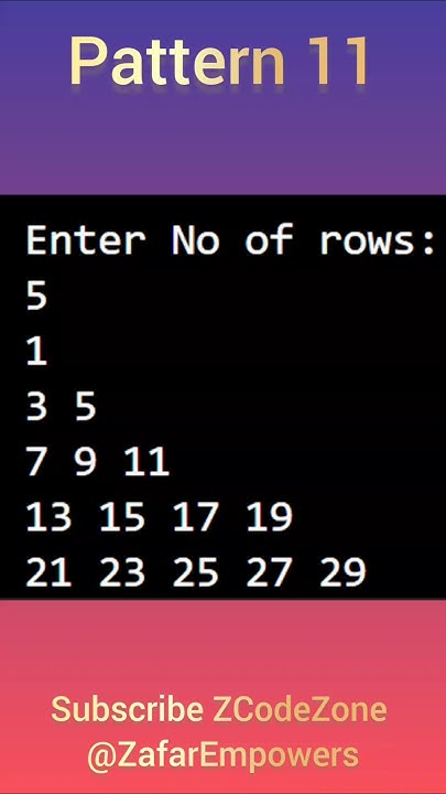 pattern 11 #subscribe @ZafarEmpowers for more such #coding #interview #java #like #share - YouTube