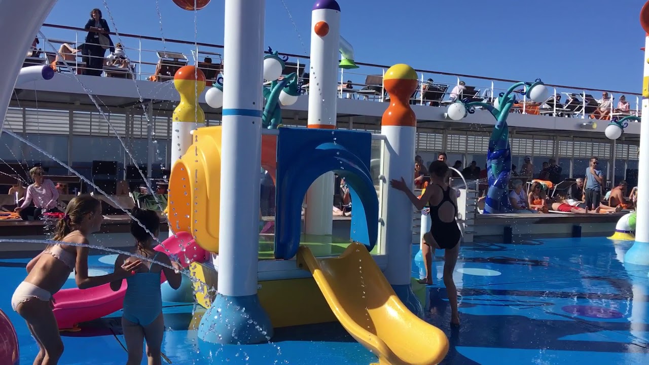 MSC cruise：Children playing in the pool - YouTube