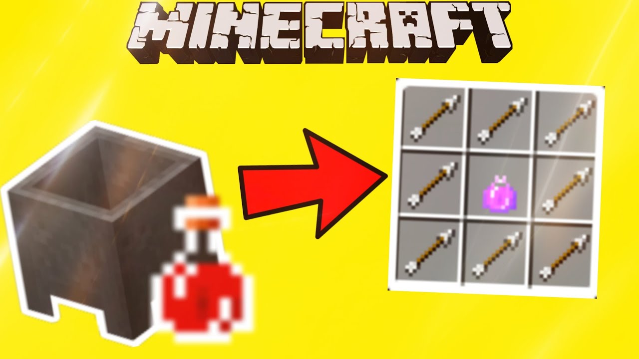 ⚡MINECRAFT COMO HACER FLECHAS CON EFECTOS EN EL CALDERO #2 - YouTube