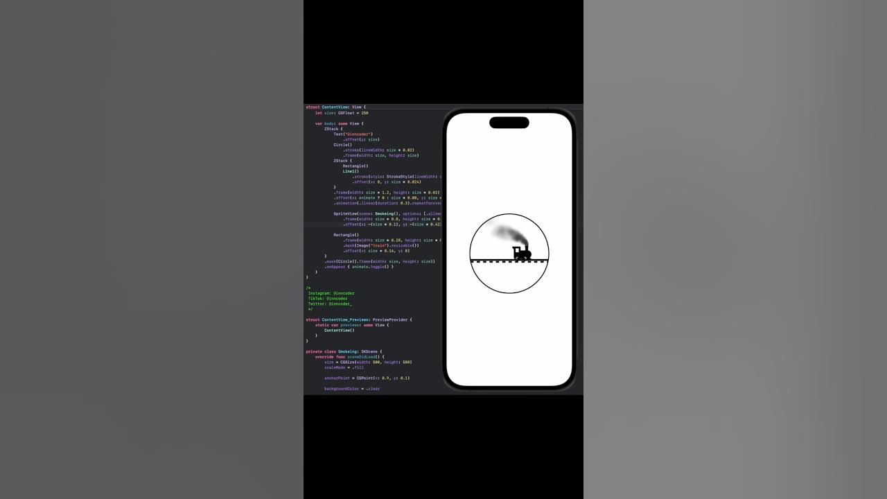#swiftui smoking train loading animation - YouTube