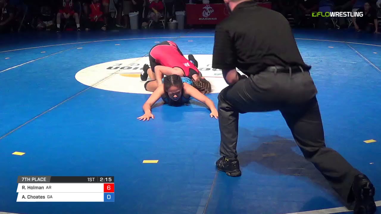 Cadet WM 122 7th Place - Riley Holman (AR) vs. Aki Choates (GA) - YouTube