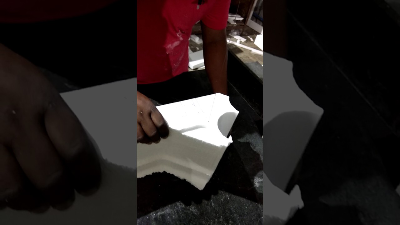 How to cut thermocol pattern - YouTube