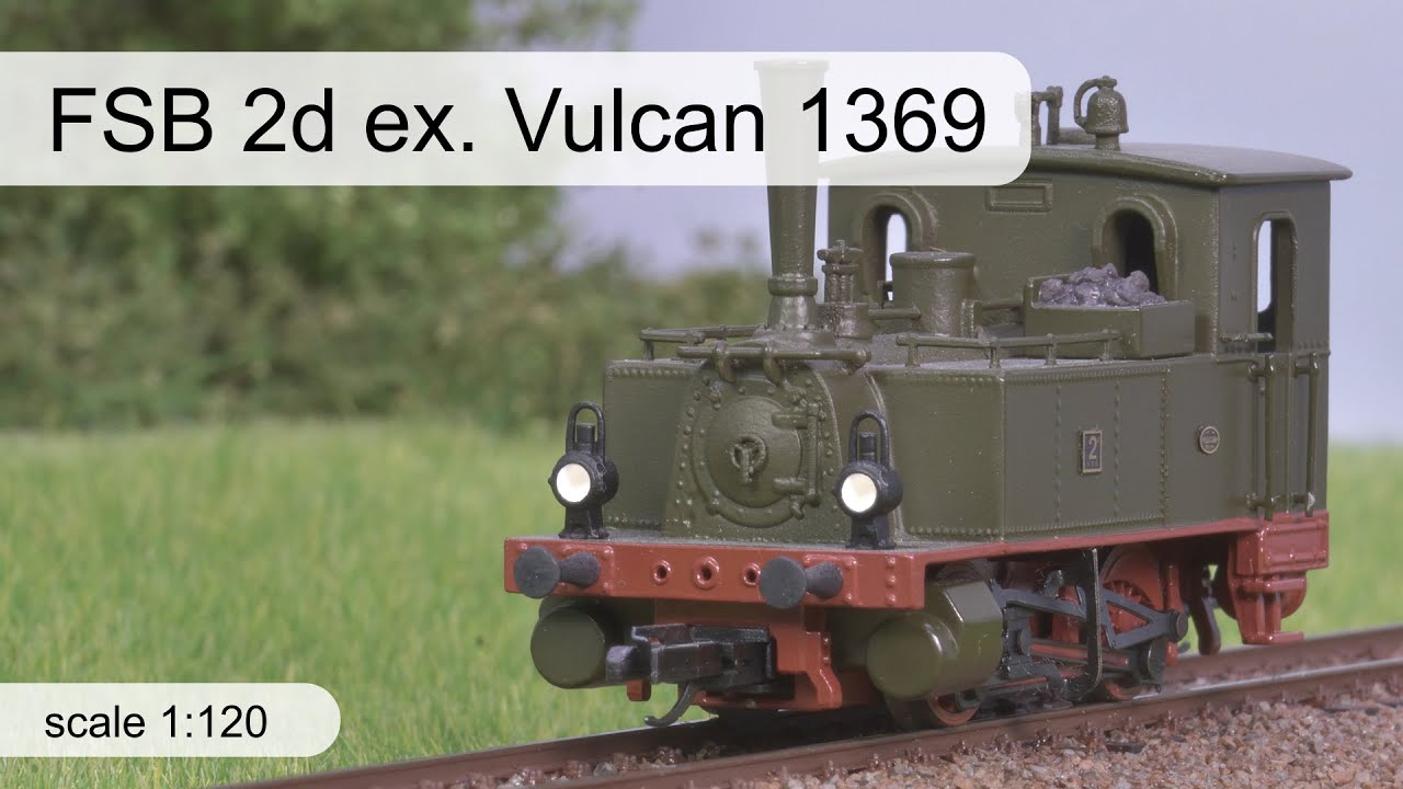 FSB 2d ex. Vulcan 1369 steam locomotive built by Schwenke » #iwii - YouTube