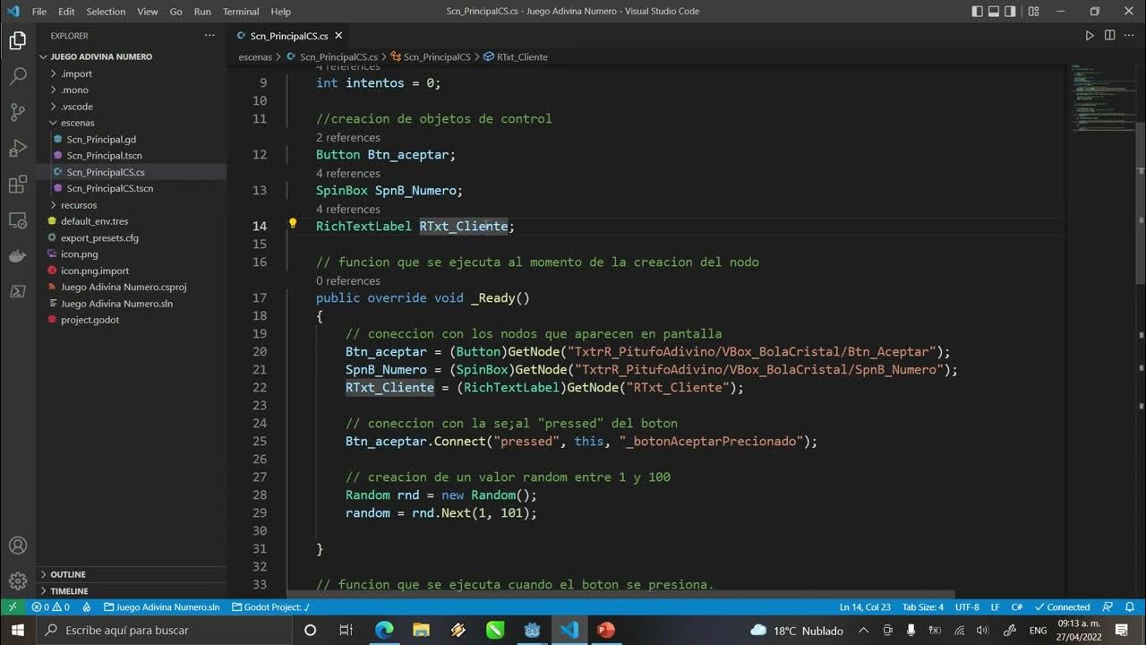 Godot c# - Adivina el numero - 01 - YouTube