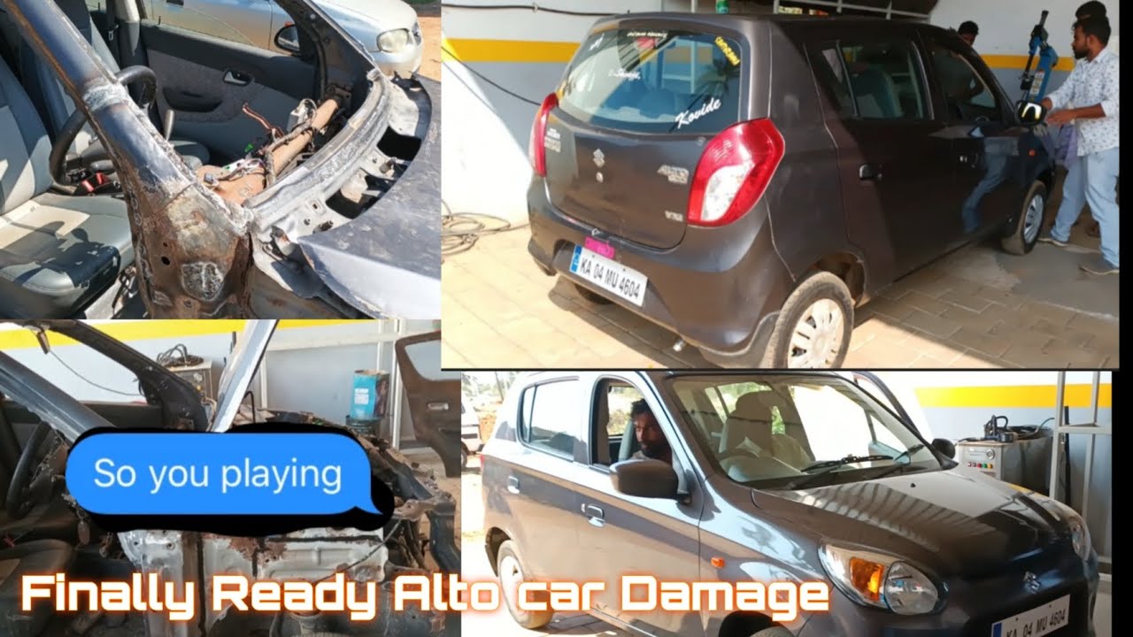 Alto car finally ready full "damage front side dent remove work ...