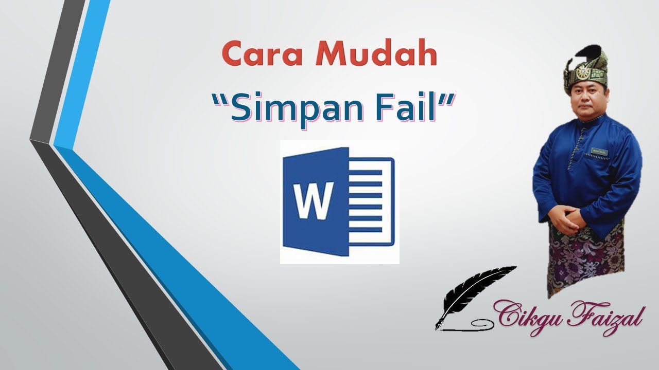 Cara mudah simpan fail (microsoft word) - YouTube