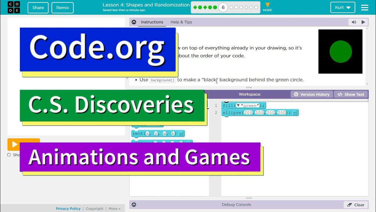 Code.org Lesson 4.5 Shapes and Parameters | Tutorial with Answers | Unit 3 CS Discoveries - YouTube