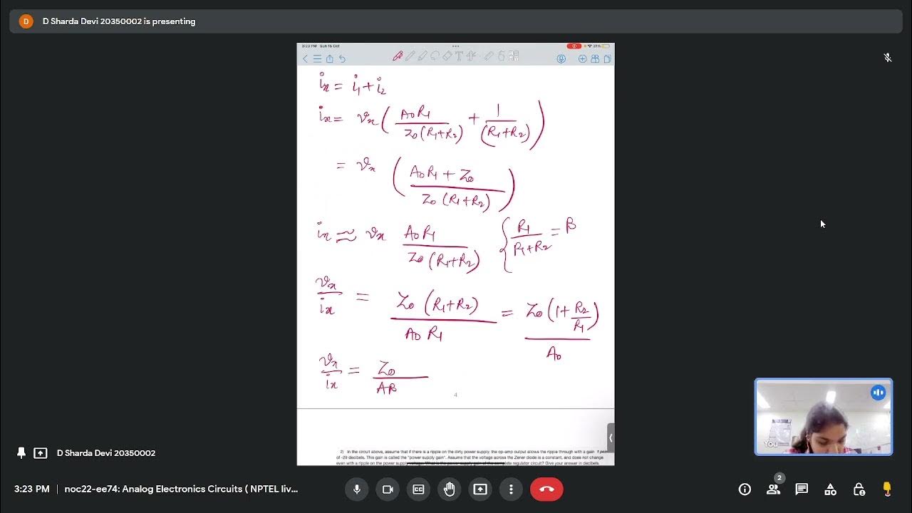 Week 12 Live Problem solving session: Analog Electronic Circuits - YouTube