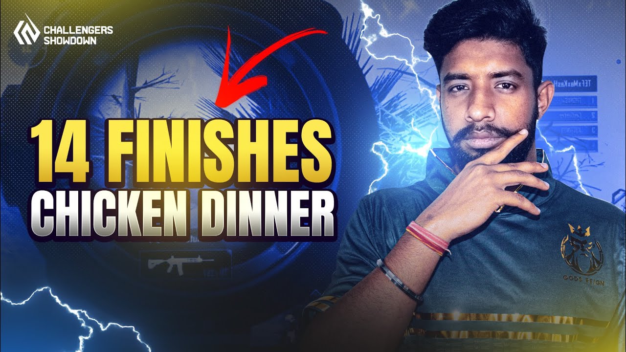 14 FINISHES MIRAMAR CHICKEN DINNER GAMEPLAY | UPTHRUST CHALLENGER ...