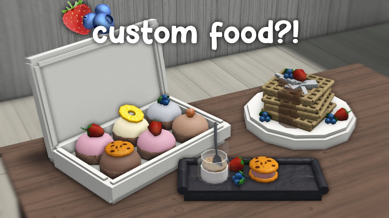 Making CUSTOM FOOD items in BLOXBURG - YouTube