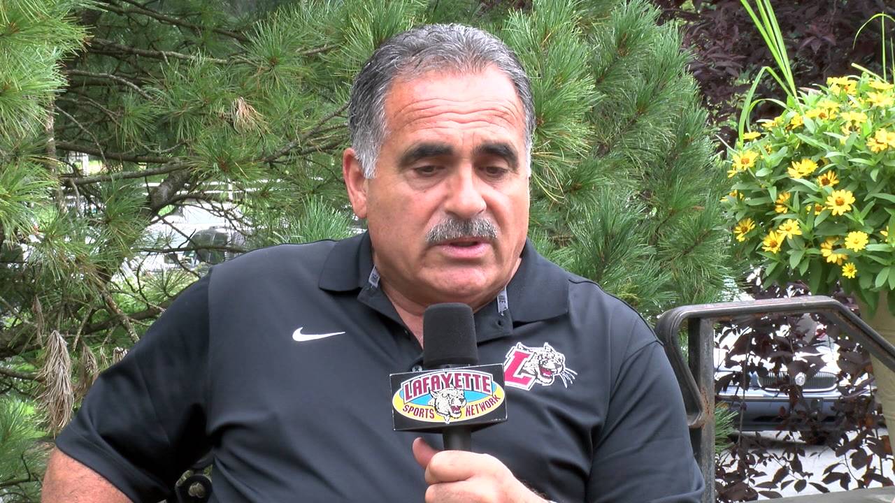 Lafayette Football's Coach Tavani at PL Media Day - YouTube
