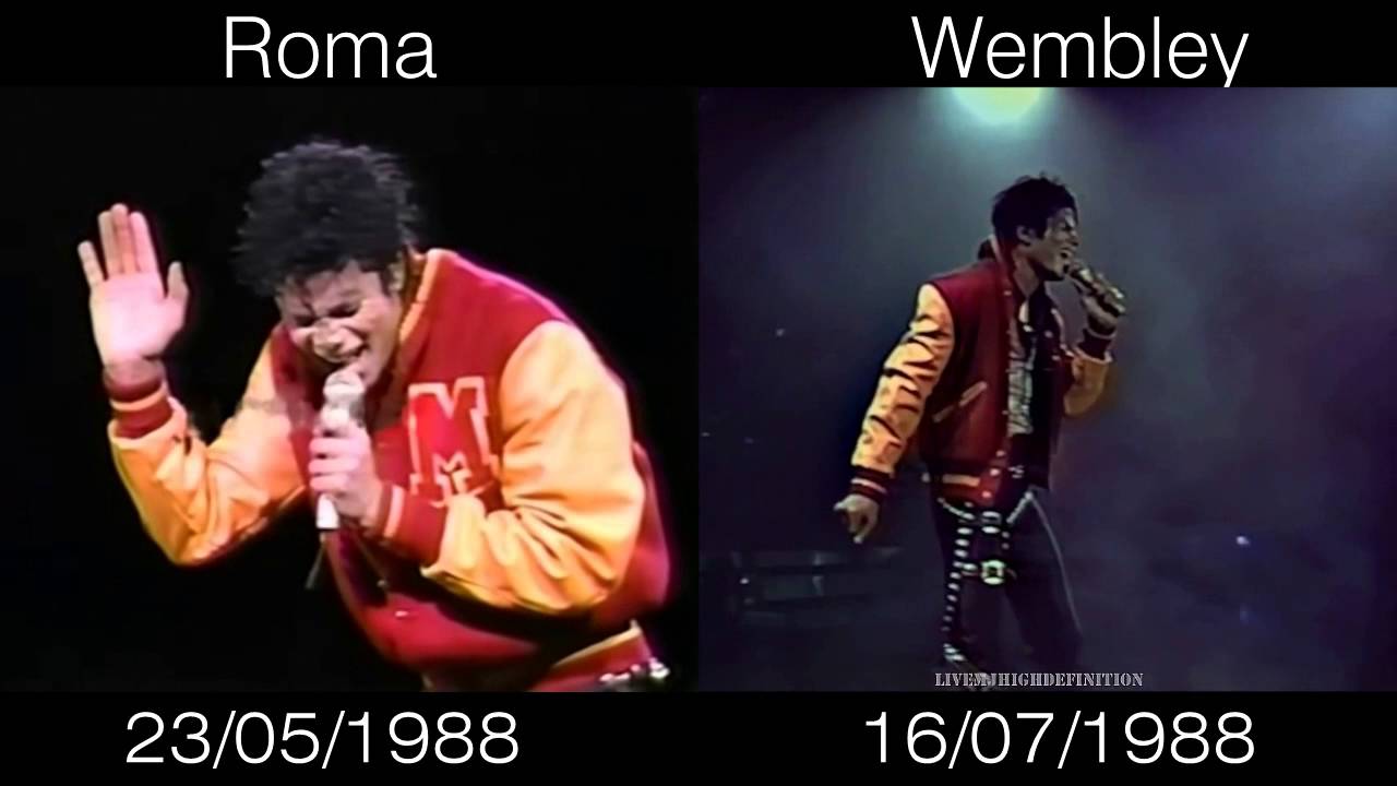 Michael Jackson - Thriller Live Roma vs Wembley 1988 - Bad World Tour ...