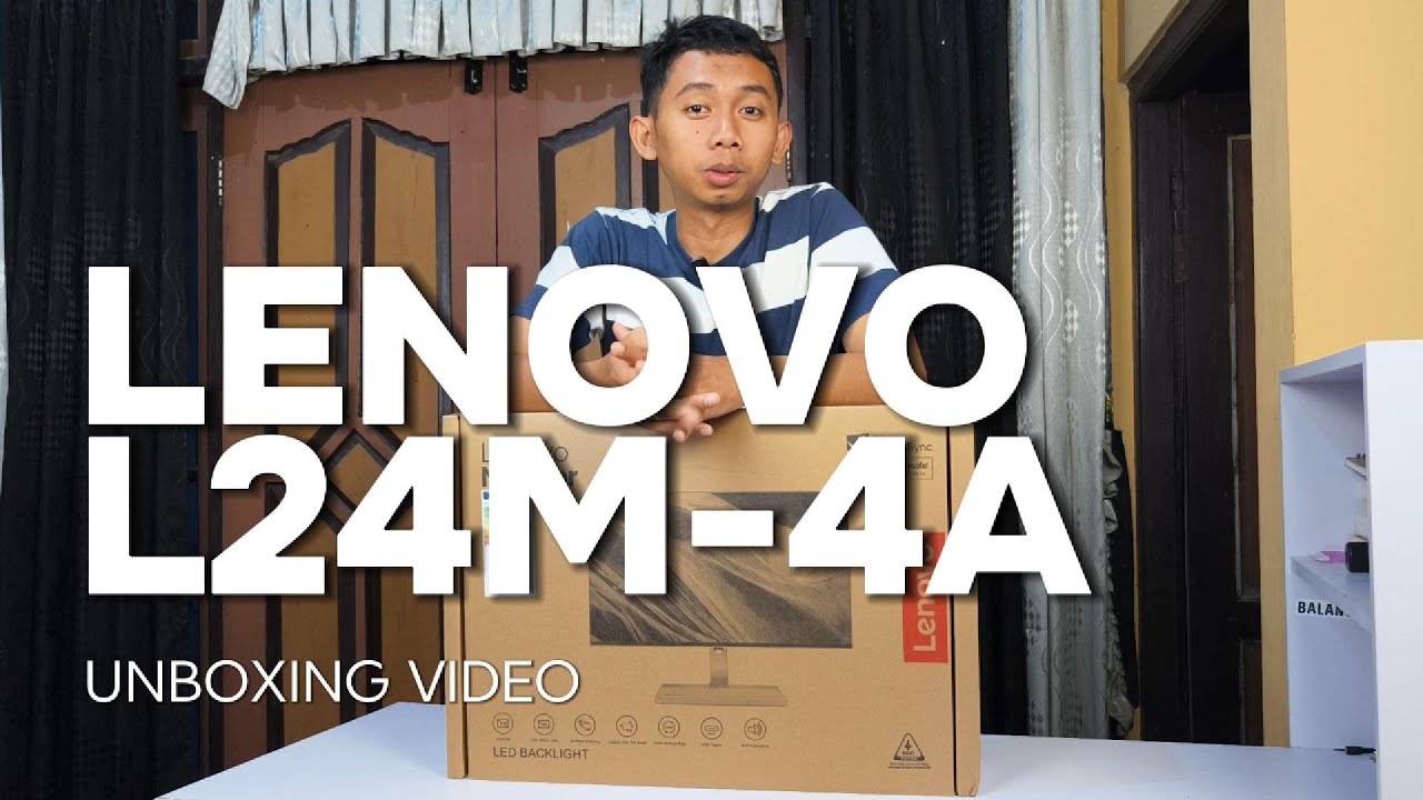 1.8JT USB C ! Unboxing Monitor Lenovo L24M-4A ! - YouTube