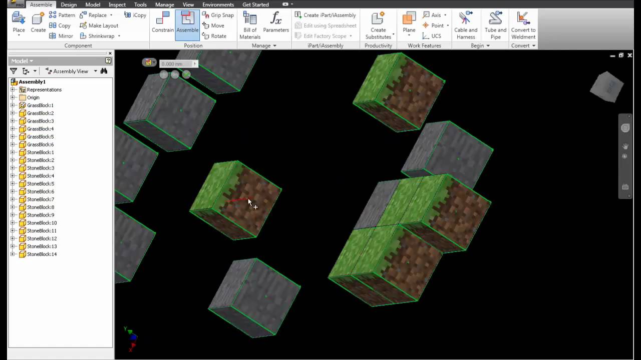 Minecraft Blocks in Autodesk - YouTube