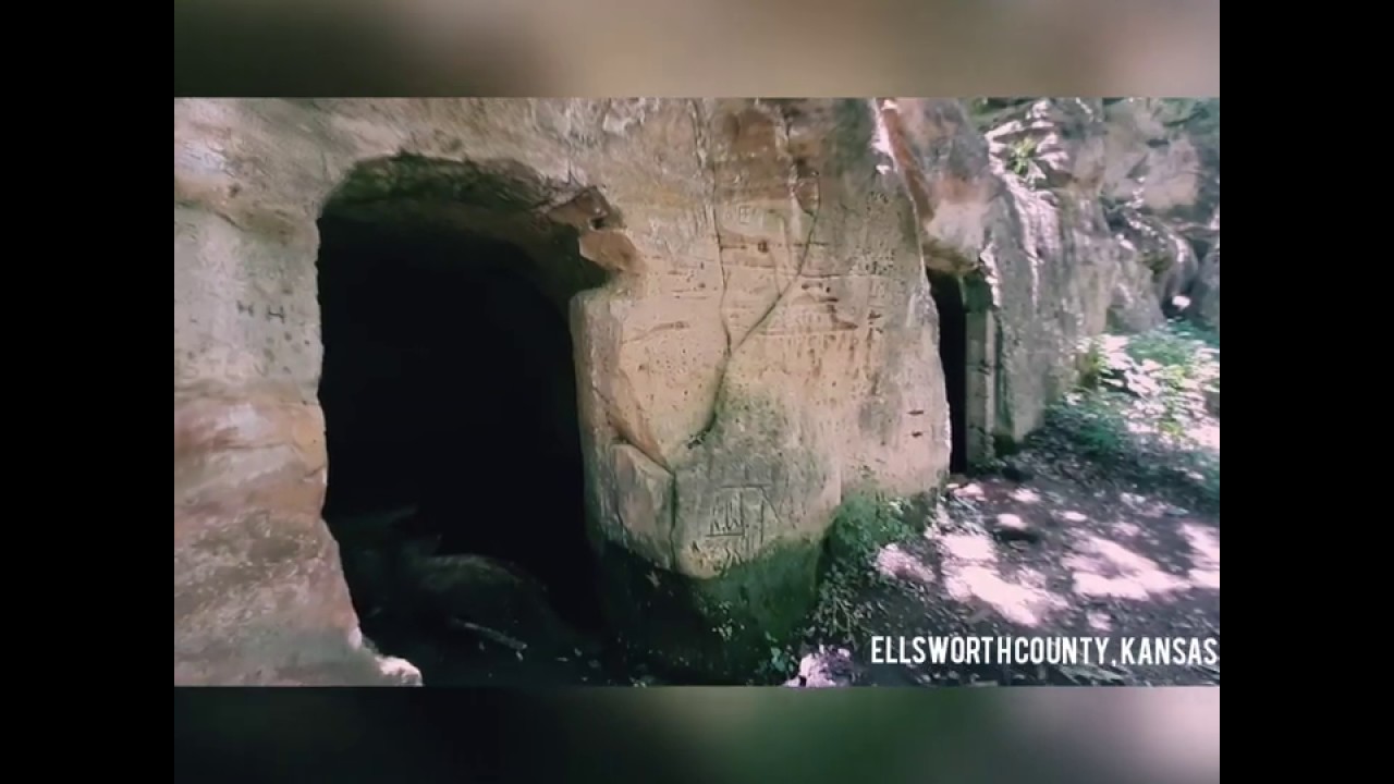 Exploring Faris Caves near Kanopolis, Kansas - YouTube