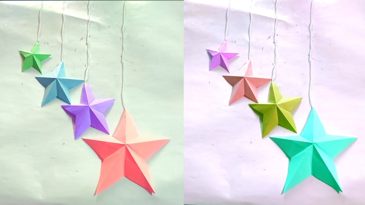 How To Make Easy Paper Star | Paper Star | Kagojer Tara Banano - YouTube