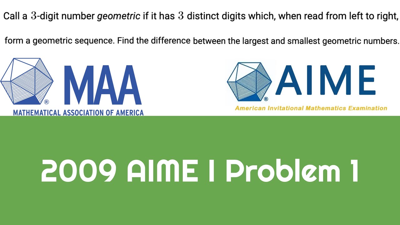 2009 AIME I Problem 1 - More Terminology Than Math - YouTube