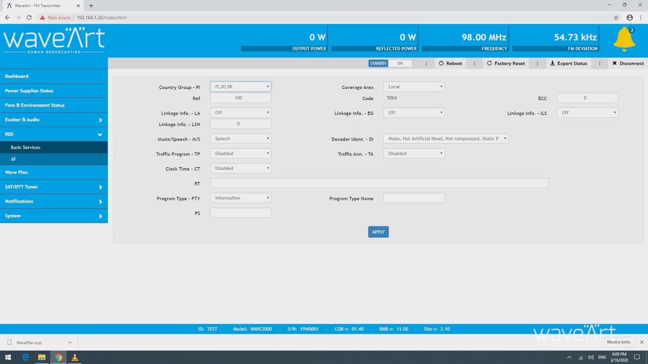 Wave Series - Static RDS Coder - YouTube