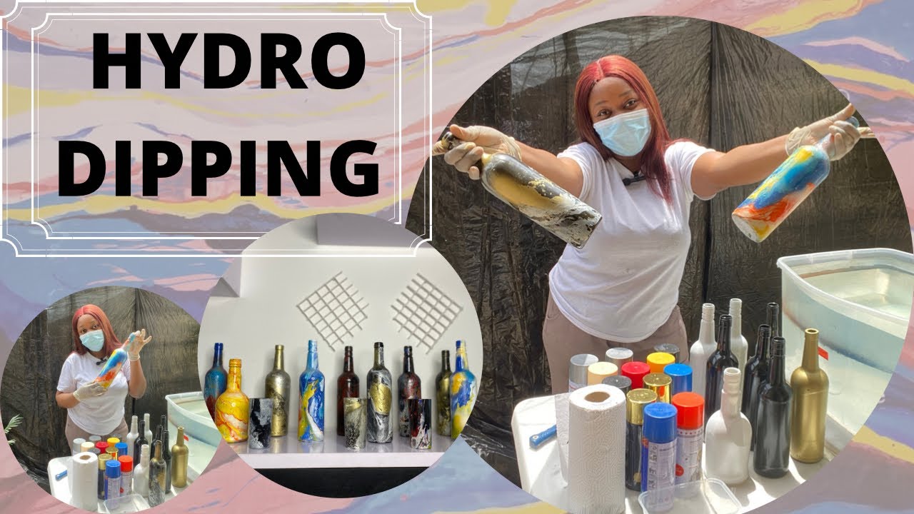 Hydro Dip with Me using Spray Paint | Bottle Art Exploration - YouTube