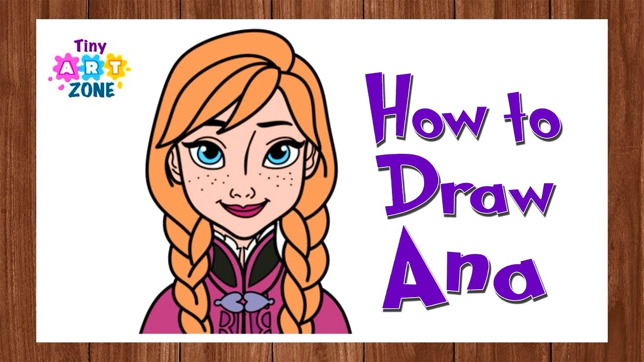 How to Draw Anna from Frozen- Really Easy Drawing Tutorial for Kids ...
