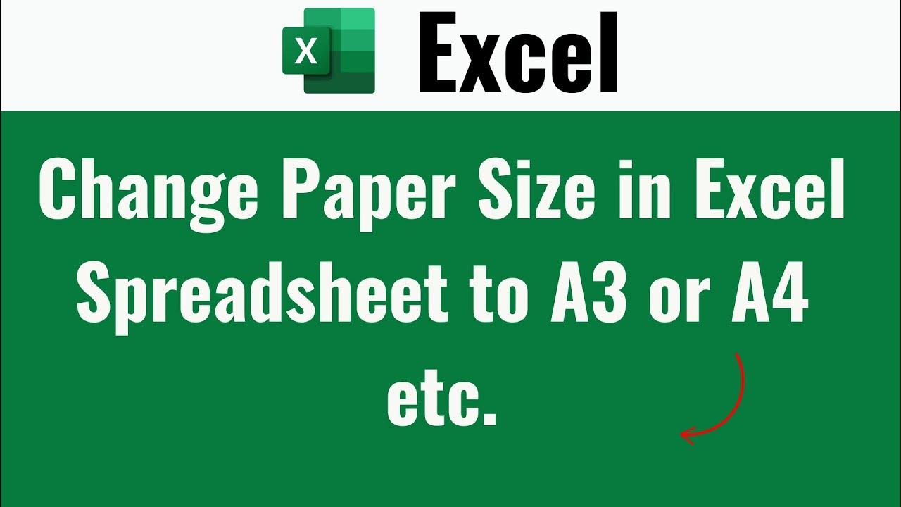 How to Change Paper Size in Excel Spreadsheet to A3 or A4 etc. - YouTube