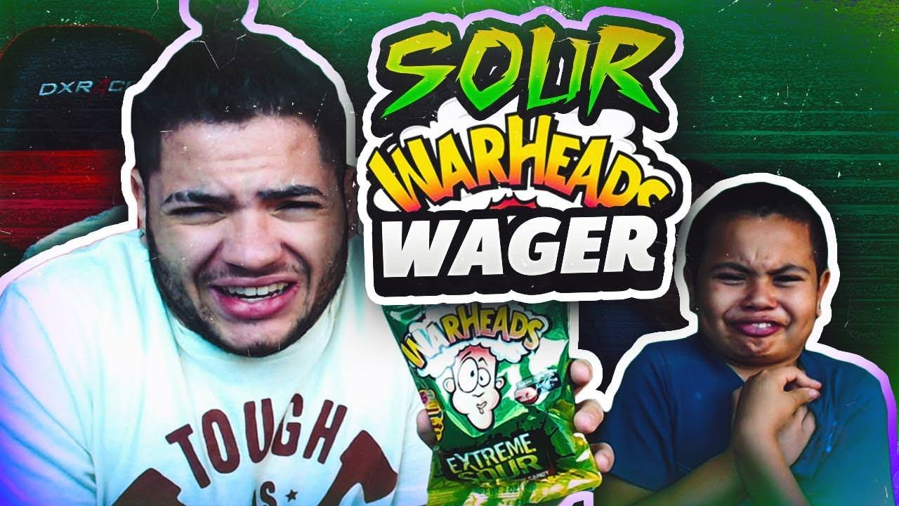 1v1 9 YEAR OLD BROTHER VS MINDOFREZ! SOUR WAR HEAD CHALLENGE! *I ALMOST ...