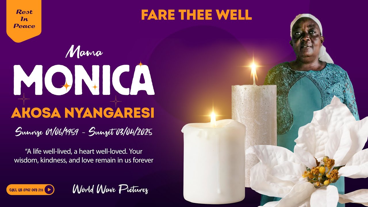Celebrating the Life of Mama Monica Akosa Nyangaresi - YouTube