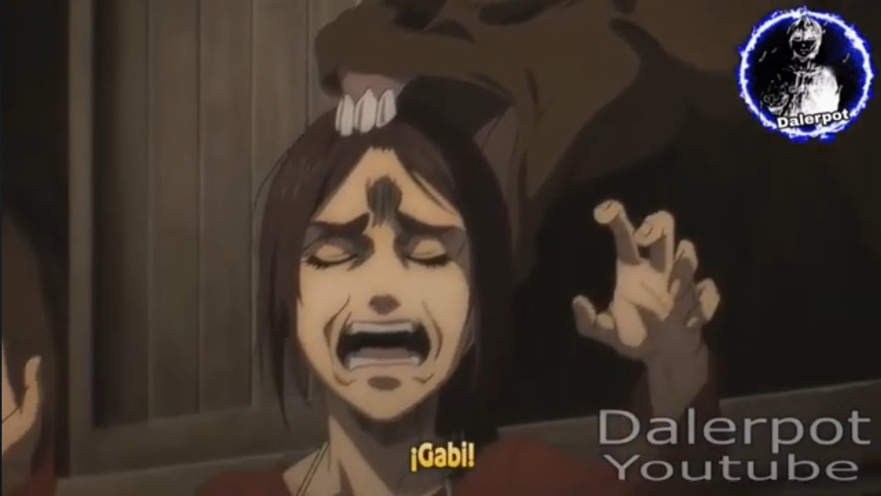 Un caballo muerde la cabeza de Gabi l shingeki no kyojin final sub ...